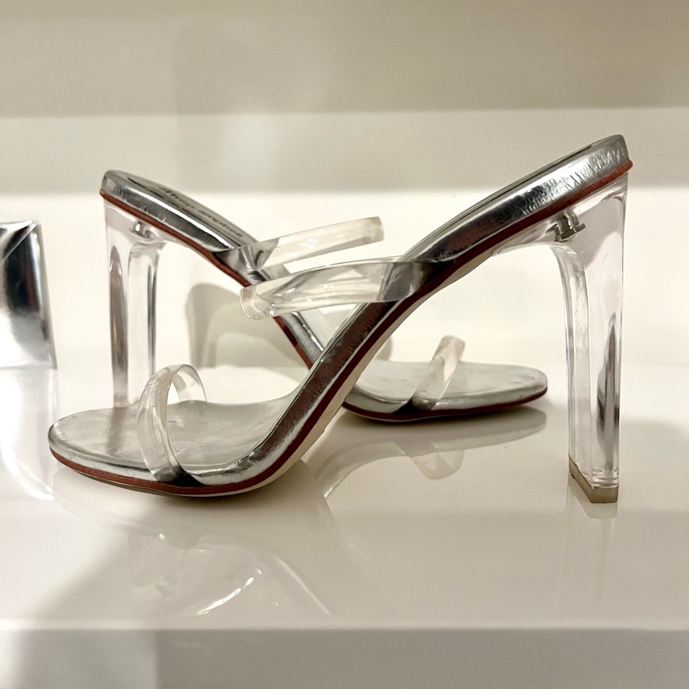 Jeffrey Campbell Clear Slide Sandal Heels - Gem